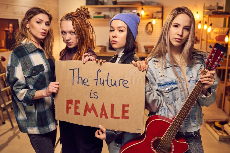 Music group in the studio stock photo. Image of celebration - 214574272