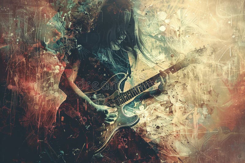 Music Grunge Grunge Background with Music Sheets Stock Illustration ...