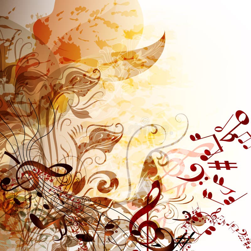 Creative Music Background in Psychedelic Style with Notes Stock Vector ...