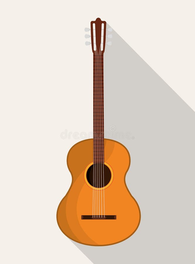 Music guitar instrument stock vector. Illustration of classical - 63403223