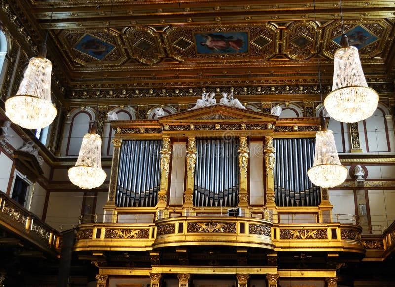 Great Golden Hall in Musikverein, Vienna, Austria Editorial Image ...