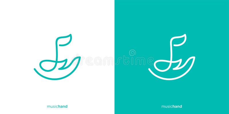 Music Hand Logo Designs. Hand and Musical Notes Stock Vector ...