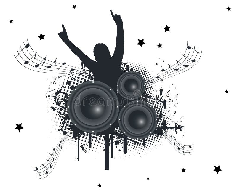 Music Hands Up stock vector. Illustration of boys, retro - 6618791