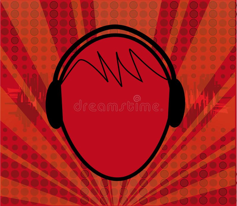 Music Head stock vector. Illustration of listen, sound - 2603987