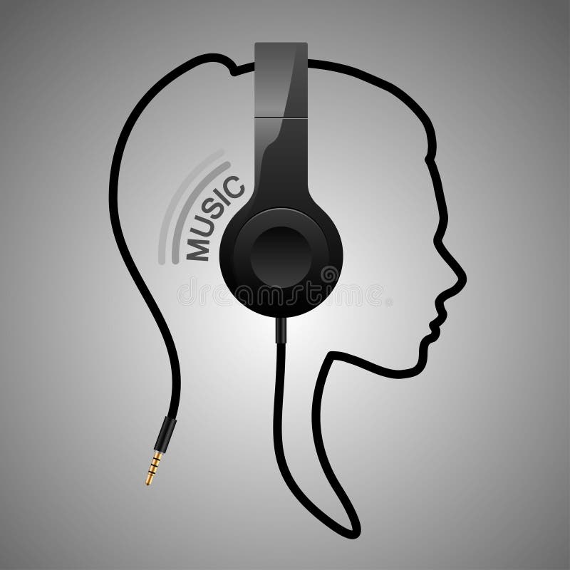 Music head logo stock vector. Illustration of idea, earphone - 53536891