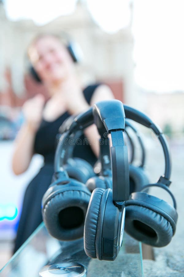 Music headphones out stock image. Image of headphones - 92526499