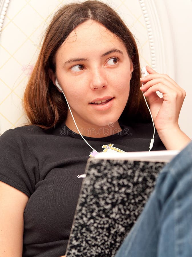 Music and Homework stock image. Image of face, modern - 14939223