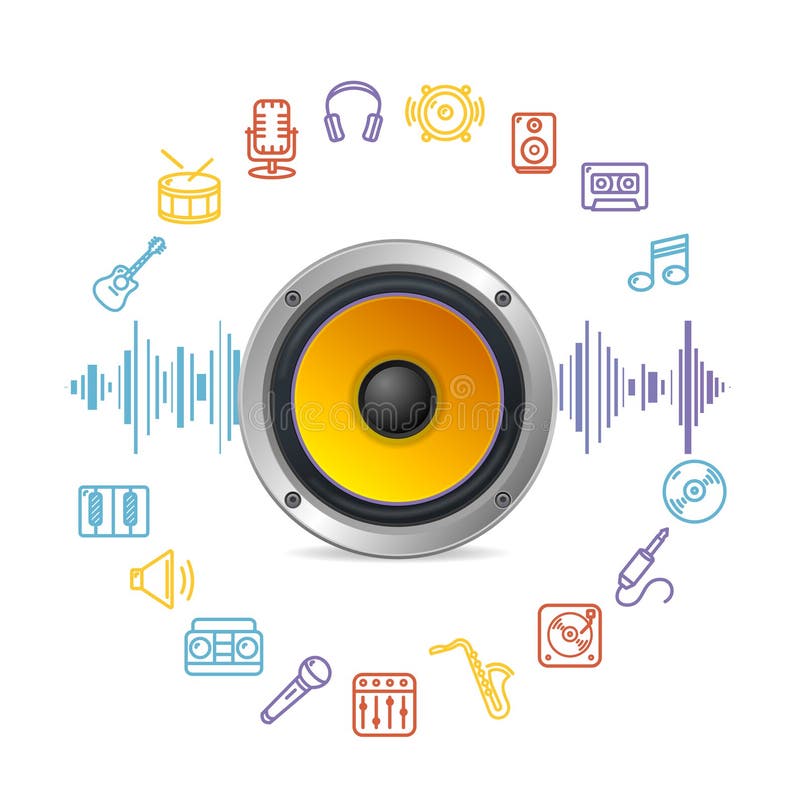 Music Icon Concept. Vector stock vector. Illustration of instrument ...