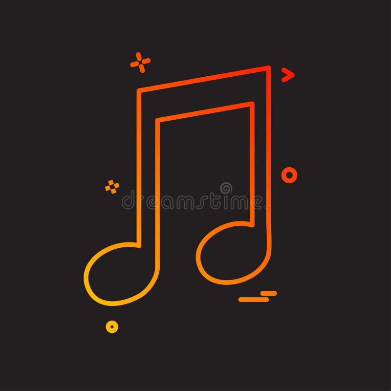 Music icon design vector stock vector. Illustration of digital - 132393123