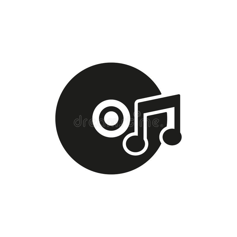 The Music Icon. Disc Symbol Stock Vector - Illustration of icon, single ...