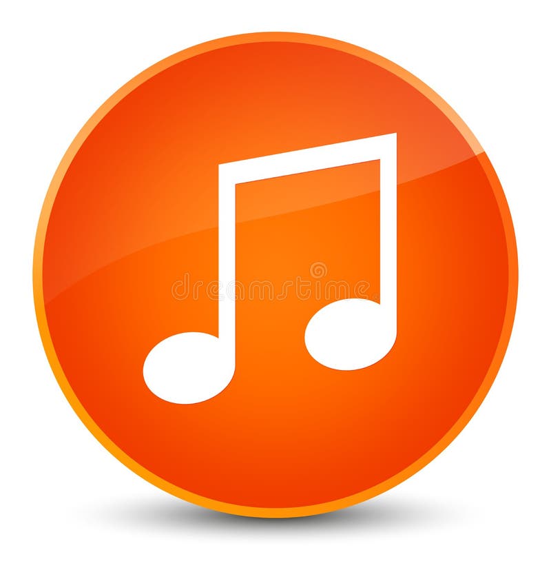 Music Icon Elegant Orange Round Button Stock Illustration ...