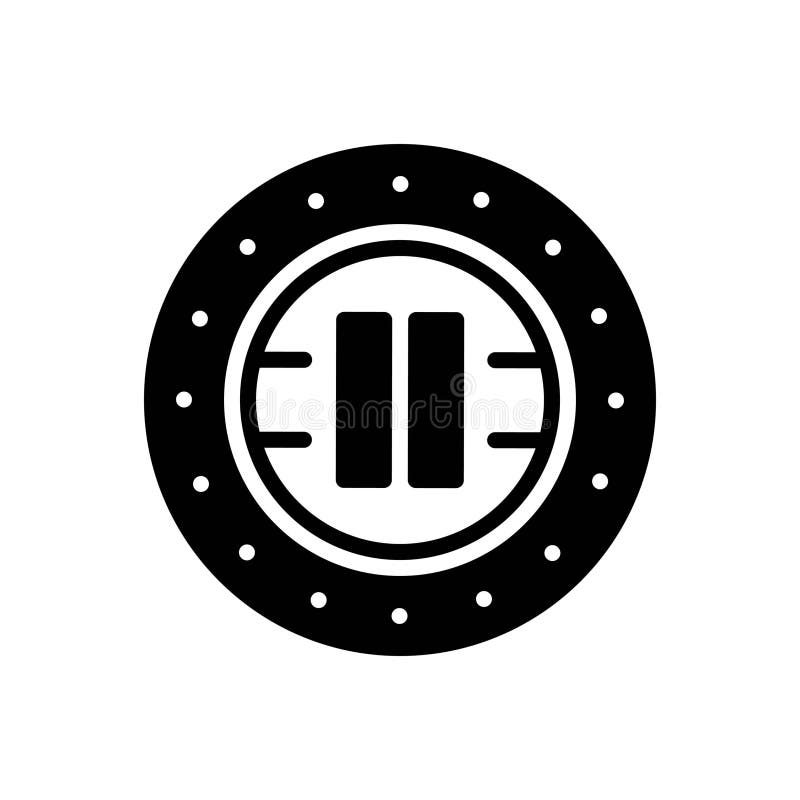 Black Solid Icon for Music, Pause and Record Stock Vector ...