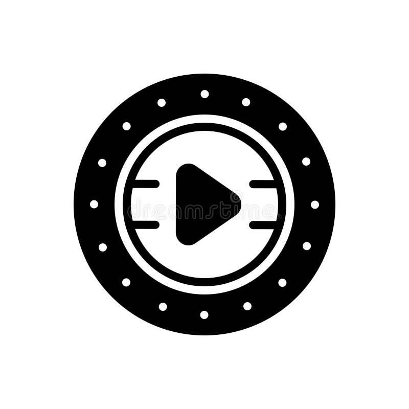 Black Solid Icon for Music, Play and Record Stock Vector - Illustration ...