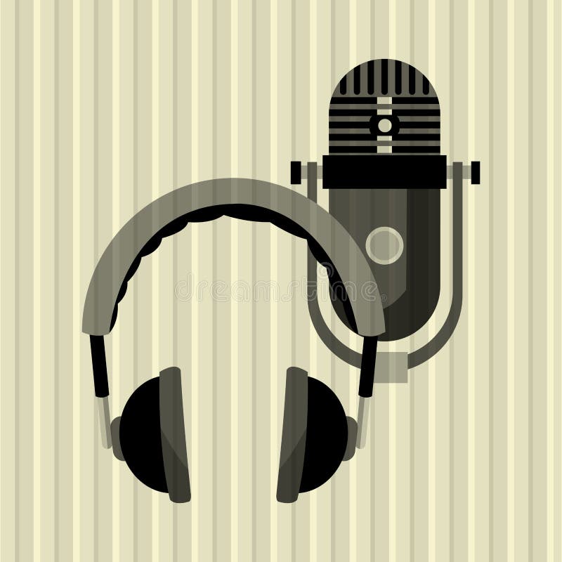 Music Icon. Retro Concept. Flat Illustration Stock Vector ...