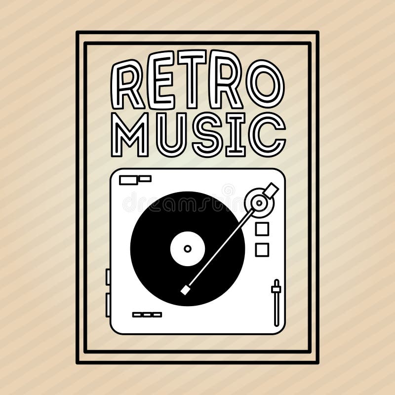 Music Icon. Retro Concept. Flat Illustration Stock Vector ...
