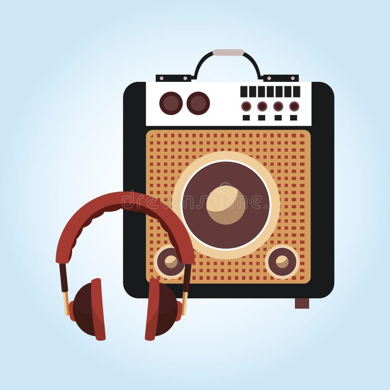 Music Icon. Retro Concept. Flat Illustration, Editable Vector Stock ...