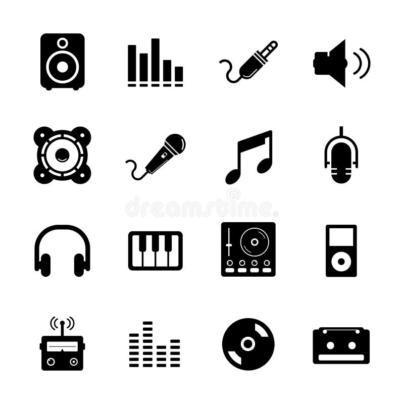 Music Icon stock illustration. Illustration of cable - 32918359