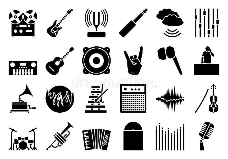 Music Icon Set stock vector. Illustration of player - 235255267