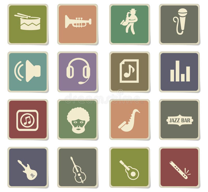 Music icon set stock illustration. Illustration of icon - 89866002