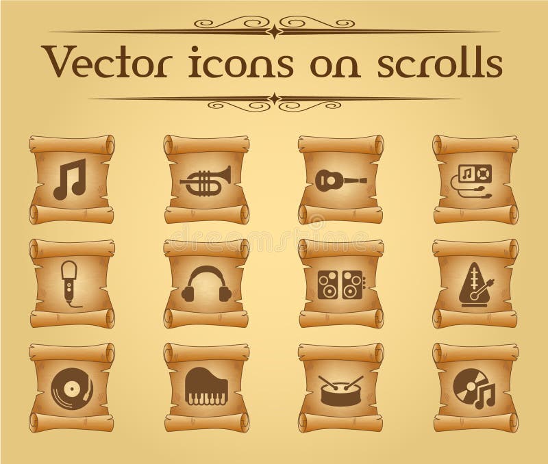 Music icon set stock vector. Illustration of song, music - 245217908