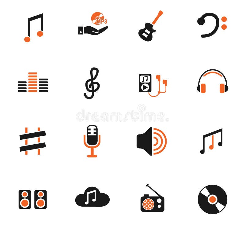 Music icon set stock illustration. Illustration of accordion - 88288111