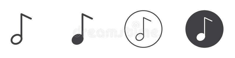 Music Icon Simple Outline Vector Logo Stock Illustration - Illustration ...