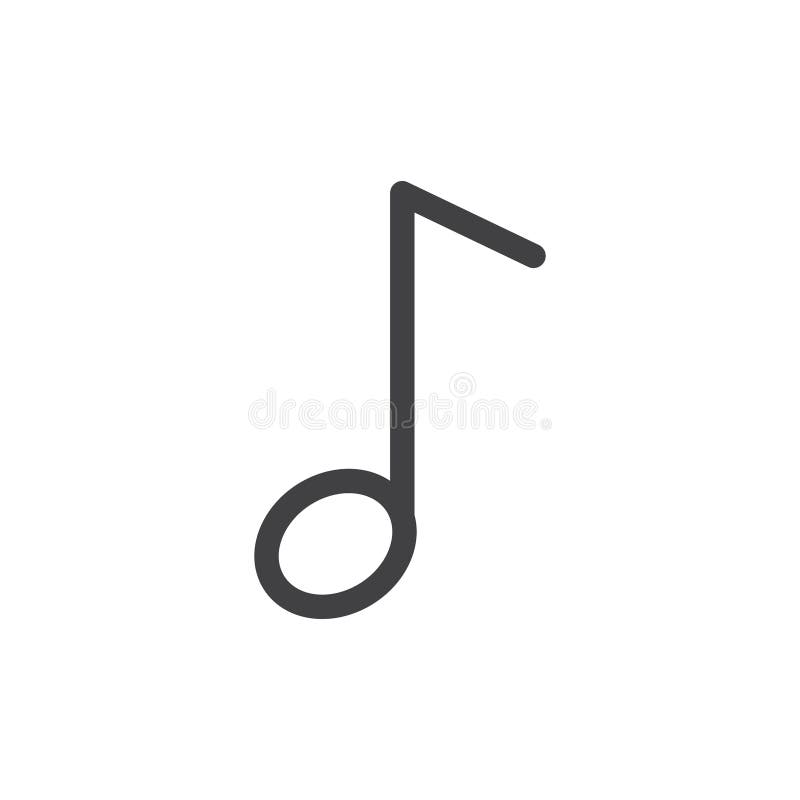 Music Icon Simple Outline Vector Logo Stock Vector - Illustration of ...