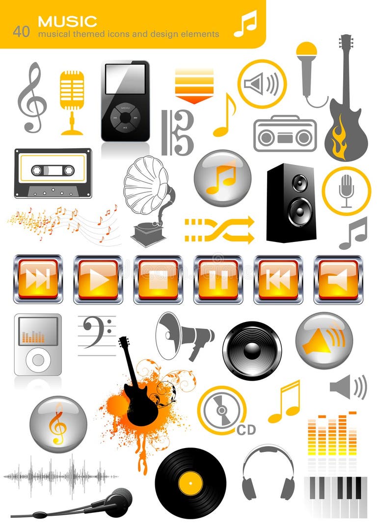 Pop Music Icons Stock Illustrations – 4,346 Pop Music Icons Stock ...