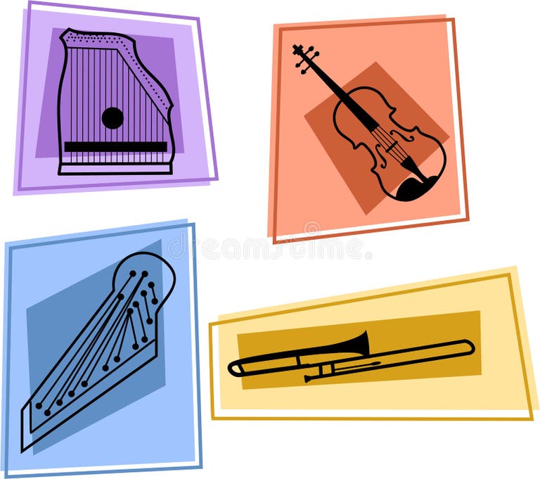 Musical Instruments Shapes Stock Illustrations – 1,229 Musical ...