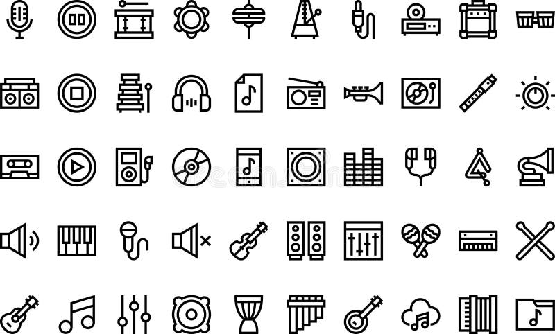 Music Icons High-Quality Vector Icons Collection with Editable Stroke ...