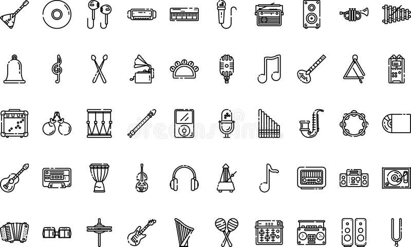 Music Icons High-Quality Vector Icons Collection with Editable Stroke ...
