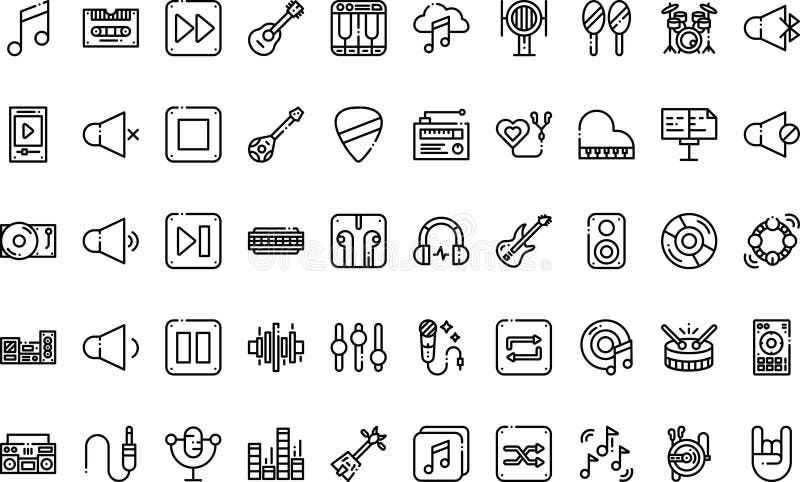 Music Icons High-Quality Vector Icons Collection with Editable Stroke ...