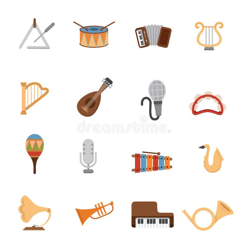 Vector Set of Music Cartoon Doodle Objects, Symbols Stock Vector ...