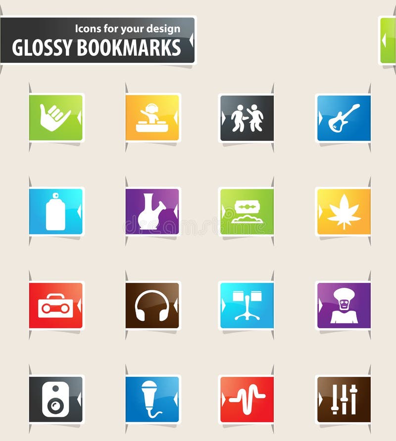 Music icons set stock vector. Illustration of glass, disk - 89119931