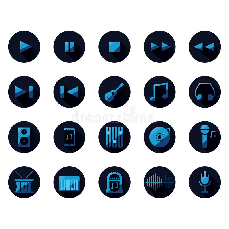 Music Icons. Vector Illustration Decorative Design Stock Vector ...