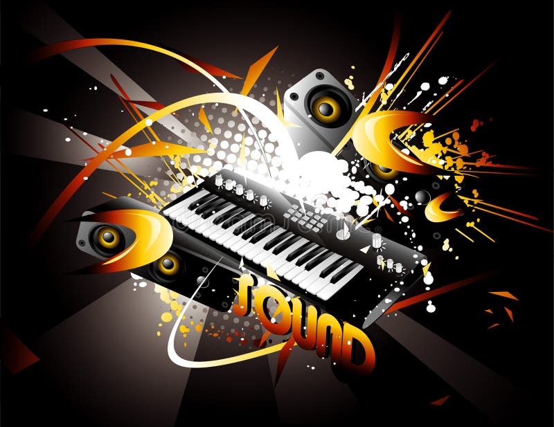 Music illustration stock vector. Illustration of night - 12448945