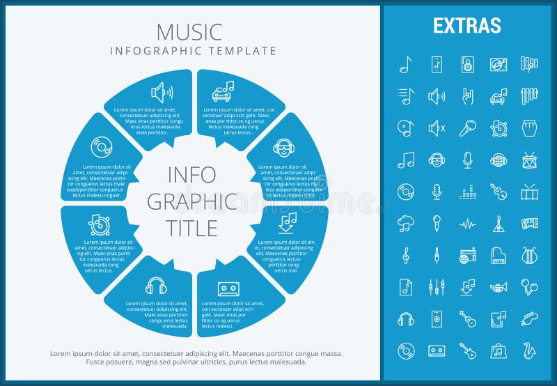 Music Infographic Template, Elements and Icons. Stock Vector ...
