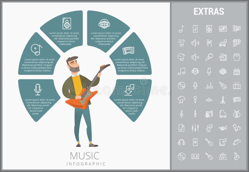 Music Infographic Template, Elements and Icons. Stock Vector ...