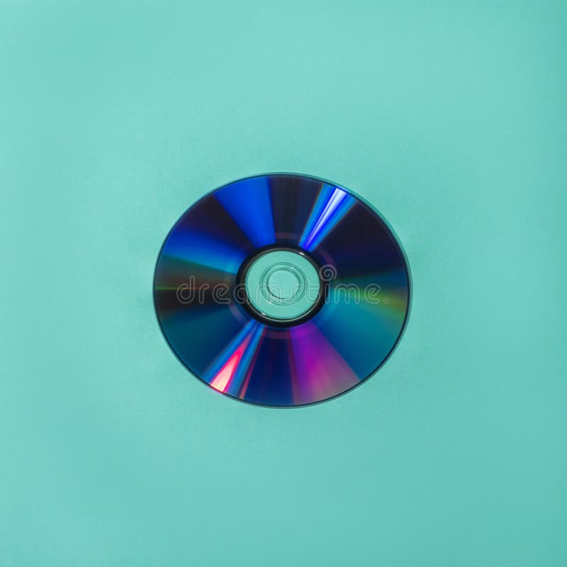 Music Inspired Flatlay with Purple Compact Disc Stock Image - Image of ...