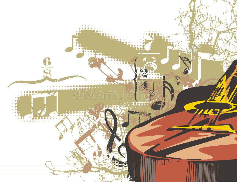 Music Instrument Background Stock Vector - Illustration of design, bass ...