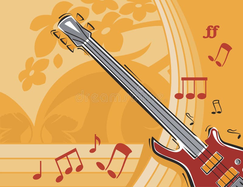 Music Instrument Background Stock Vector - Illustration of floral ...