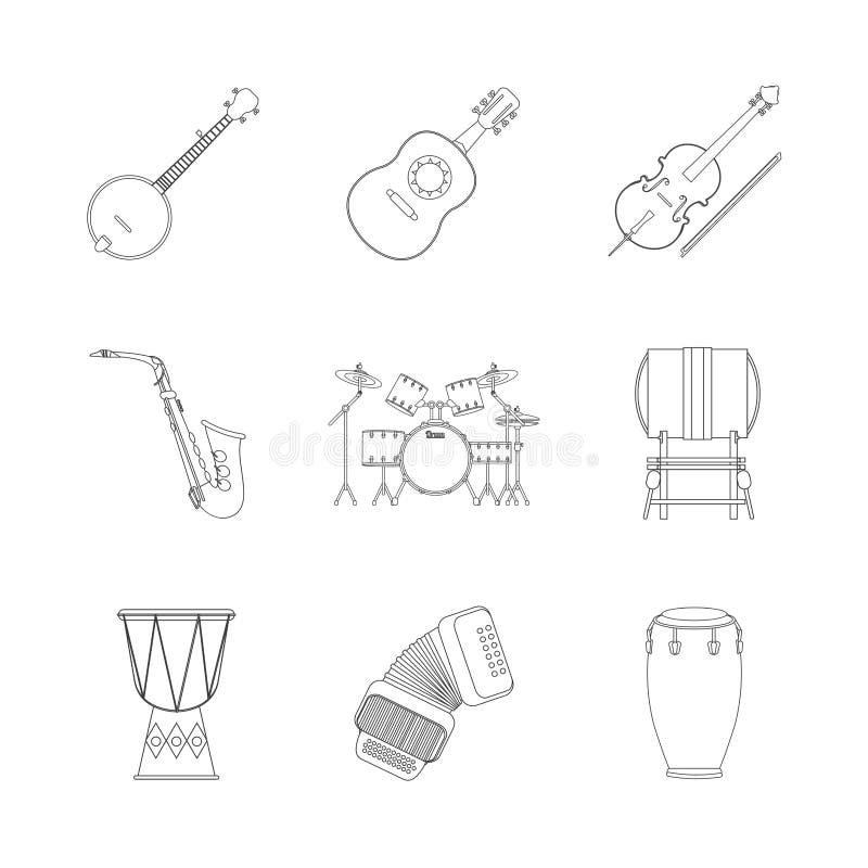 Music instrument design stock vector. Illustration of drump - 63759681