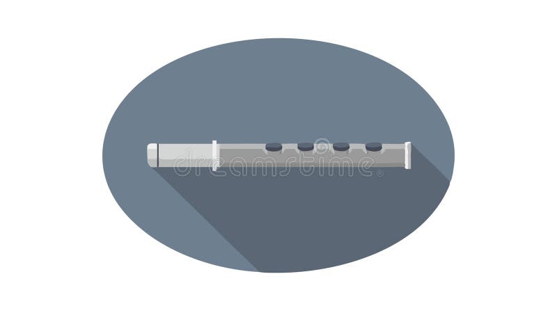 Music Instrument Flute Icon Flat Design Vector Art, Vector Design ...