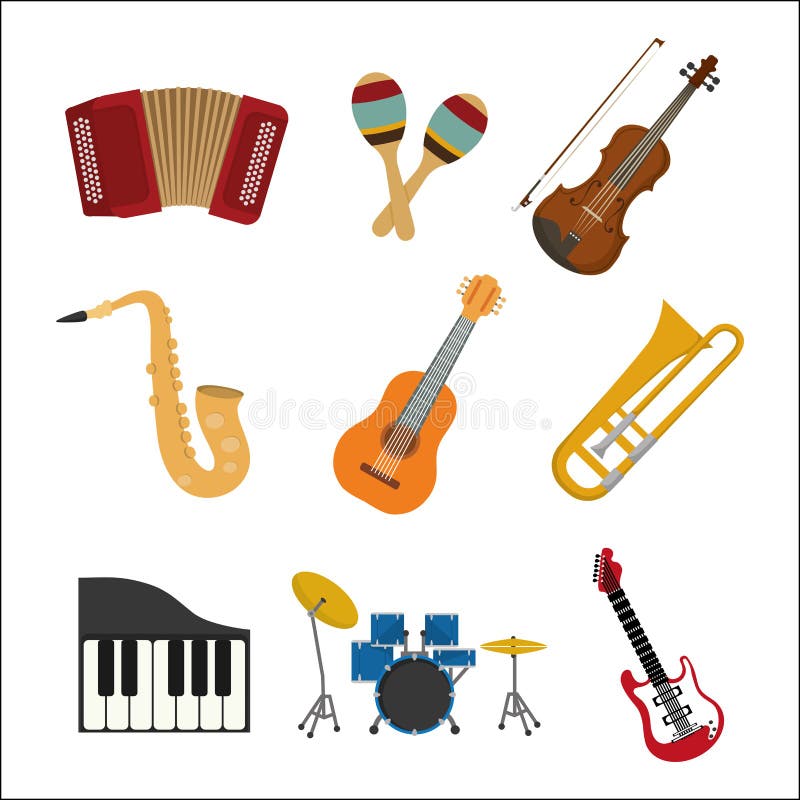 Music instrument stock vector. Illustration of classical - 42507899