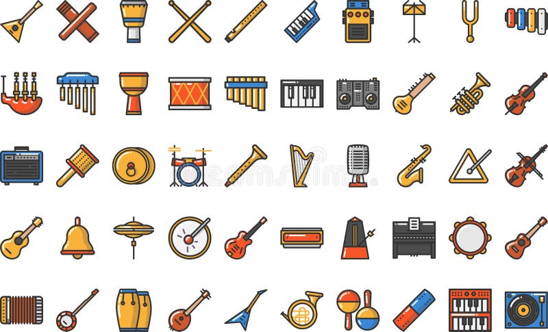Music Instrument Icons High-Quality Vector Icons Collection with ...