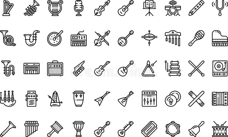 Music Instrument Icons High-Quality Vector Icons Collection with ...