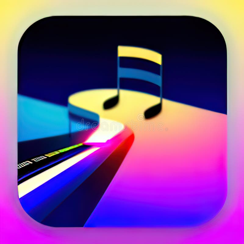 Music Instrument Software App Icon. Generative AI. Stock Illustration ...