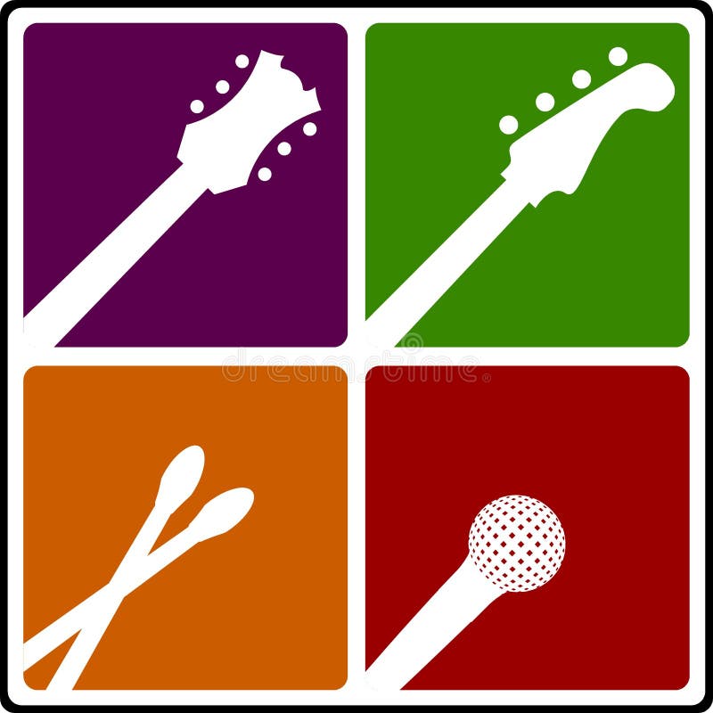 Music instrument symbols stock vector. Illustration of play - 14097426