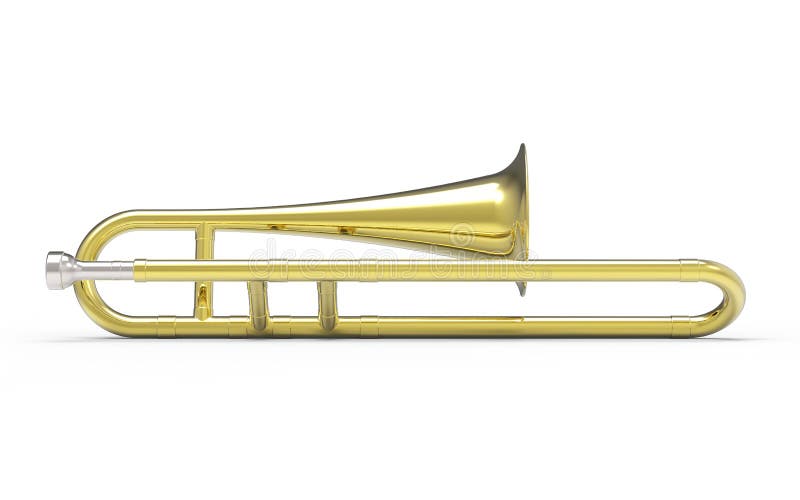 Bass Trombone Isolated White Orchestra Stock Photos - Free & Royalty ...