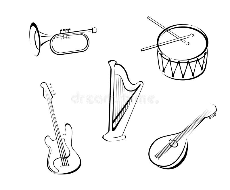 Music instruments stock vector. Illustration of instrument - 18196663